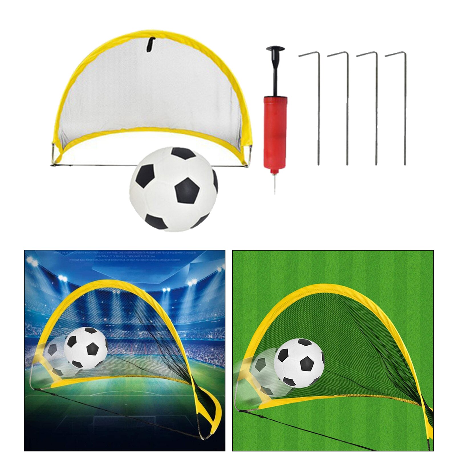-up Soccer Goal Net Set Portable Foldable Training... – Grandado