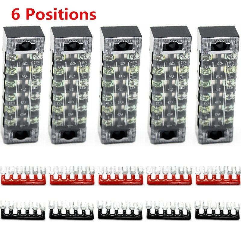 600V 15A 5/6/12 Positions Screw Barrier Terminal B... – Vicedeal