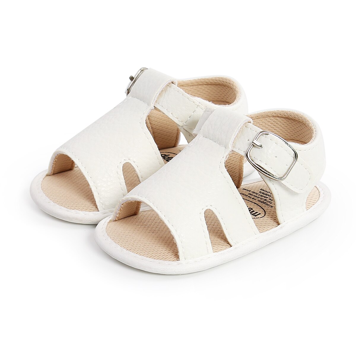 Infant Baby Pu Leather Sandals Summer Infant Solid... – Grandado
