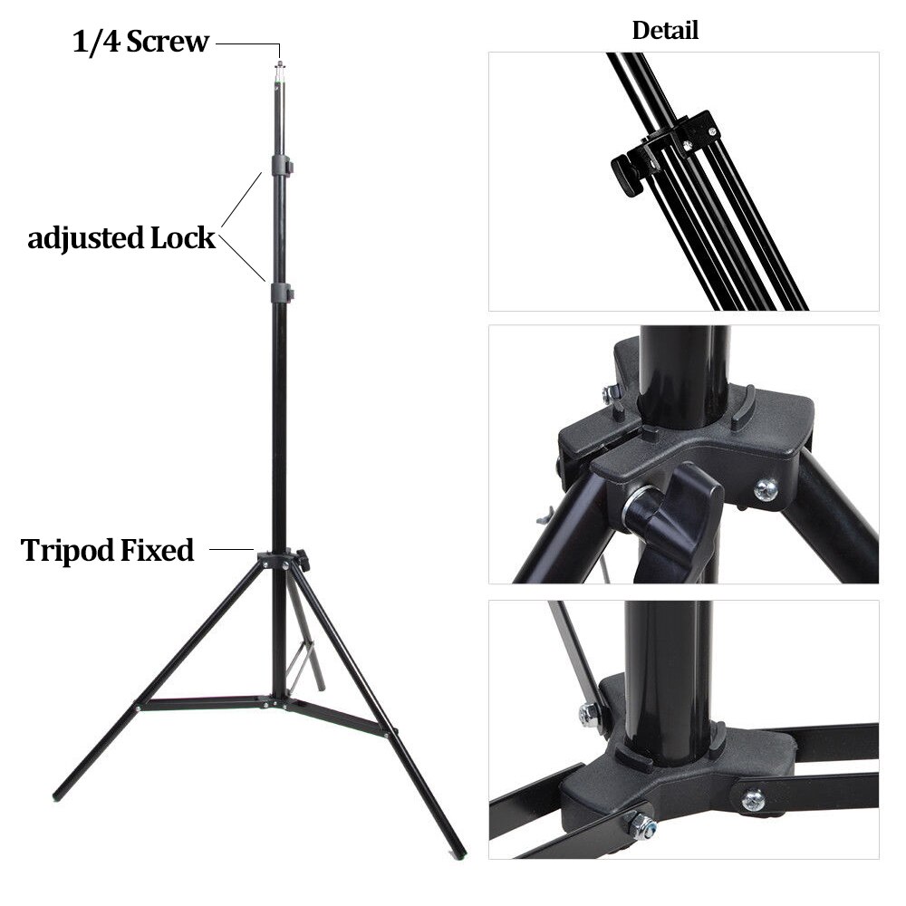 2m Photography Light Stand Tripod Heavy Duty Adjus... – Vicedeal