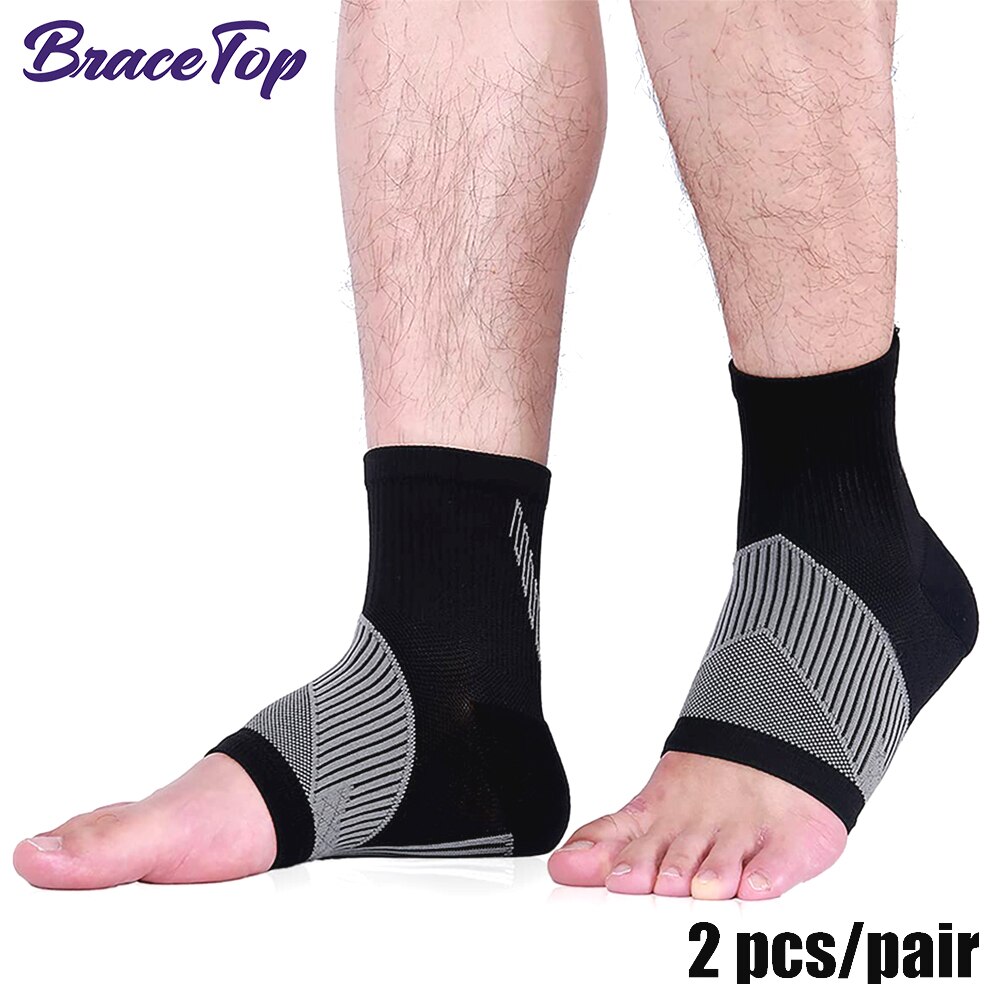 BraceTop 1 Pair Ankle Brace Compression Support Sl... – Grandado