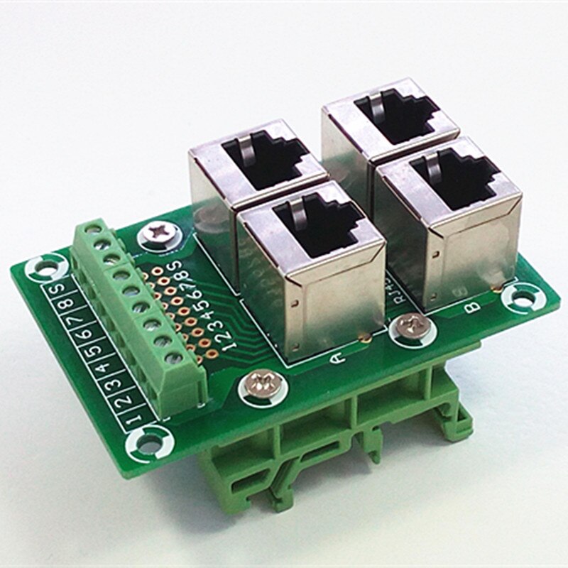 RJ45 8P8C Jack 4-Way Buss Breakout Board, Terminal... – Grandado
