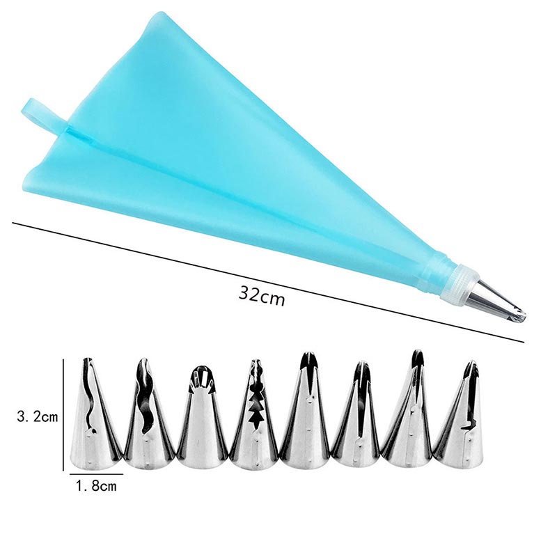 10pcs Piping Tips with 1 Coupler+ Silicone Pastry ... – Grandado
