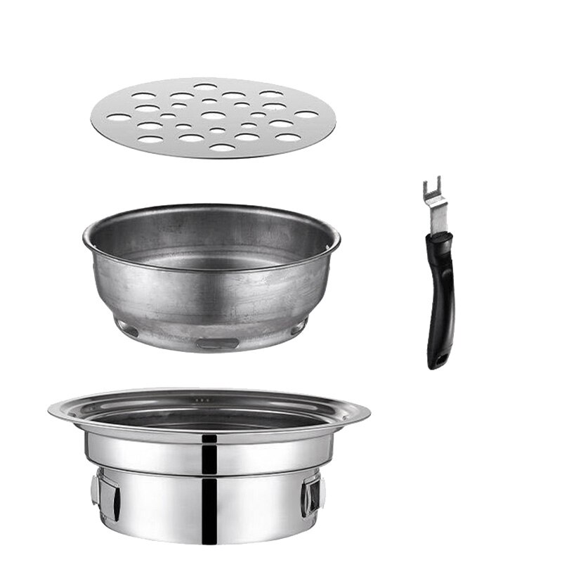Round Non-Stick Grill Portable Charcoal Grill Stai... – Grandado