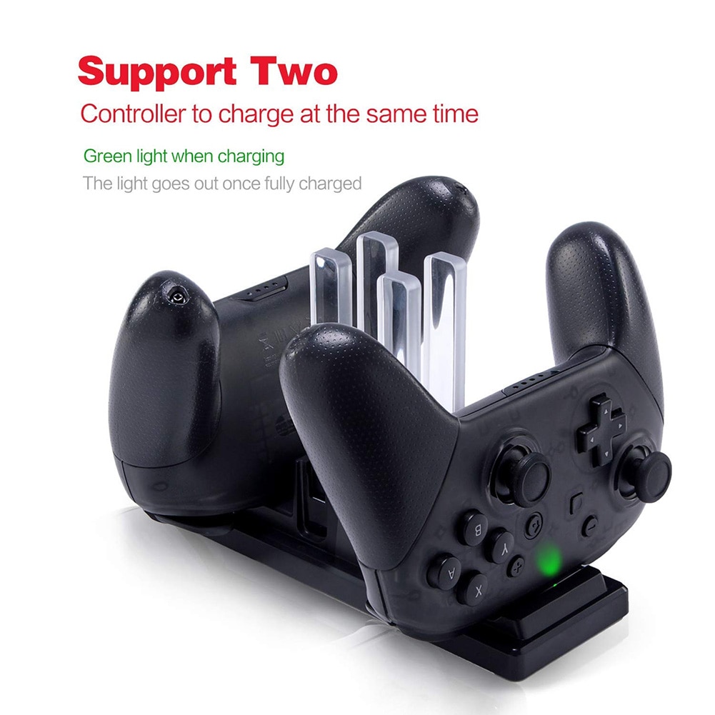 6 in 1 joy-con pro controller laddstation med led ... – Grandado