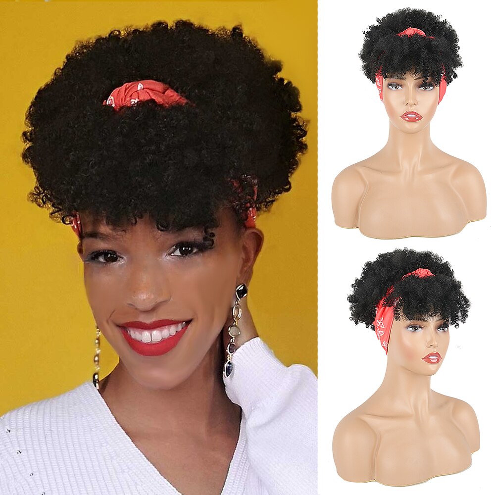 Coleta Afro con cola de caballo, moño con flequill... – Grandado