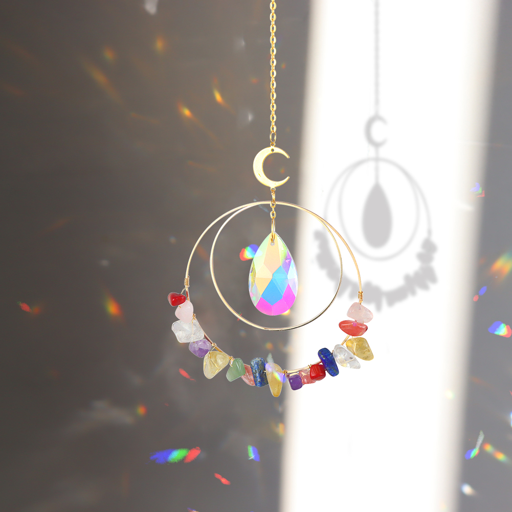 1 PC Crystal Sun Light Prisms Wind Chime Moon Star... – Grandado