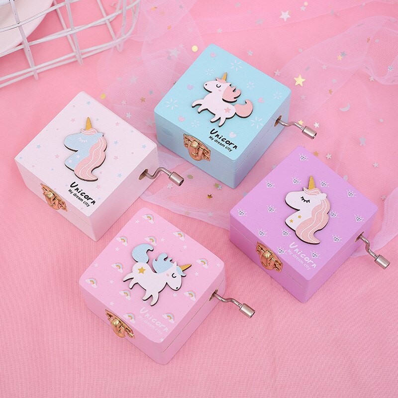 Wooden Music Box Hand- Girls Jewelry Musical Box T... – Grandado