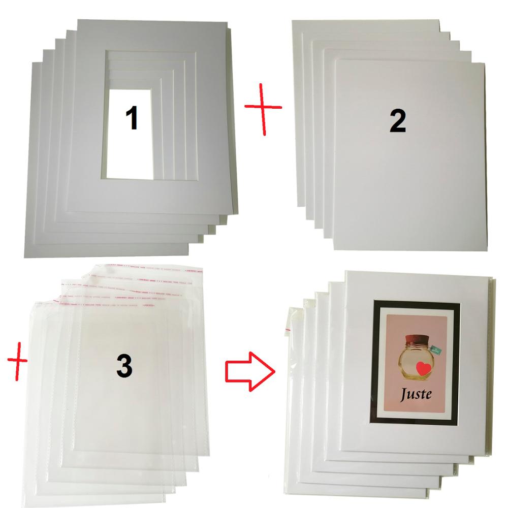 5 Sheets 8x10 Picture Frames for 5x7 Photos Mats a... – Grandado