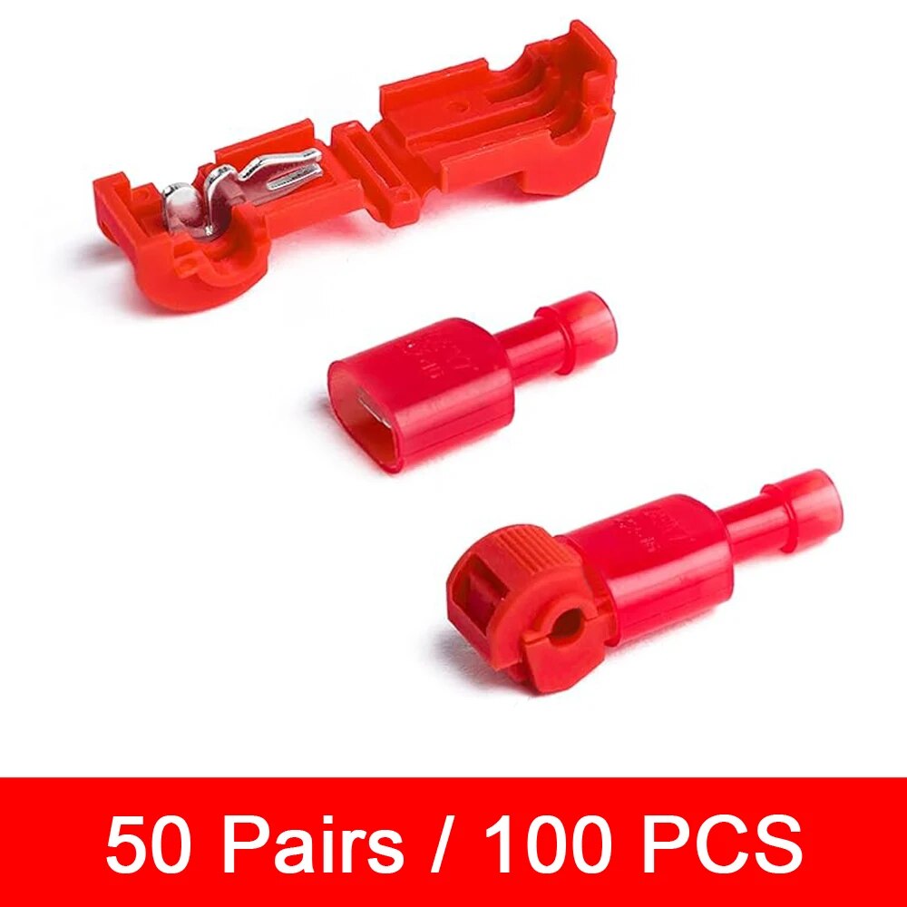 100pcs/50pairs T-Tap Wire Connectors, T Tap Electr... – Grandado