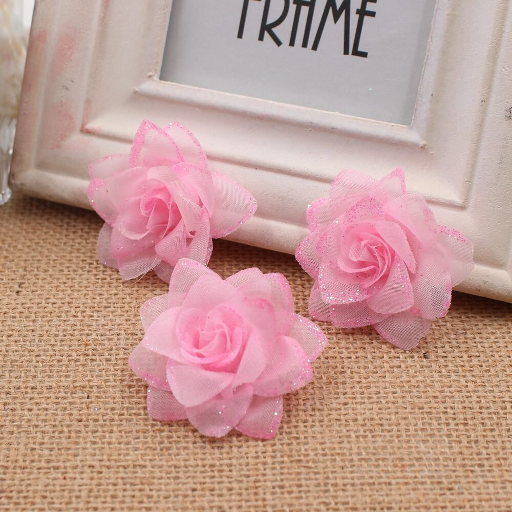 10 stk 4.5cm kunstige roser gaze hoved bryllupssko... – Grandado