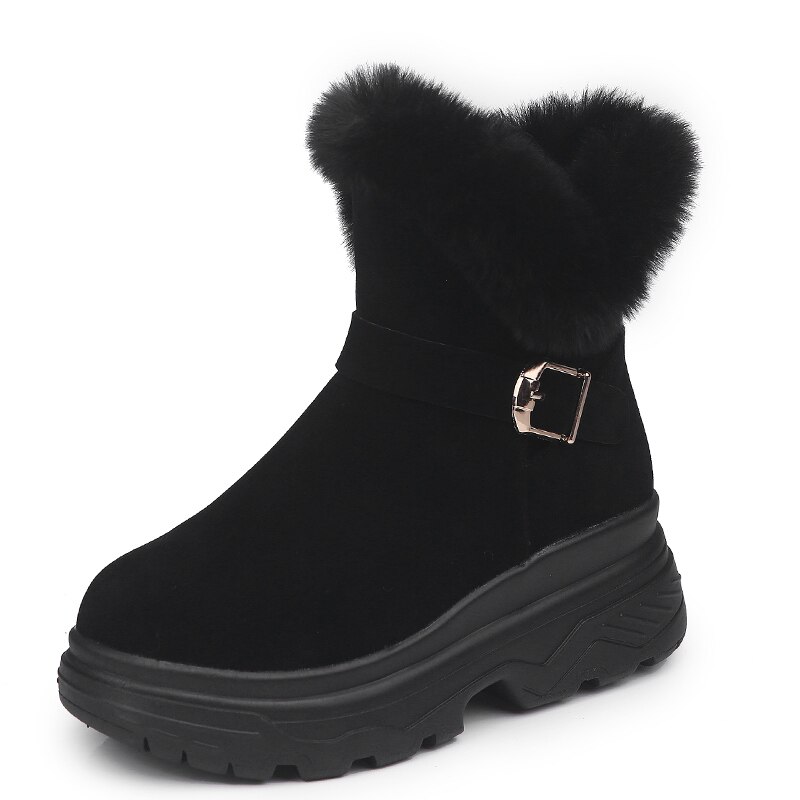 Wdhkun mulheres de pele de inverno botas curtas 20... – Vicedeal