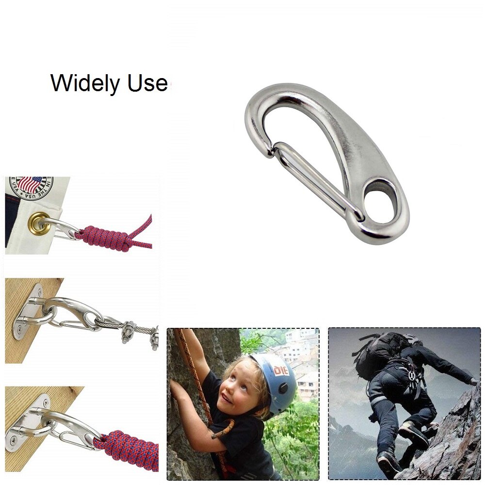 5PCS Egg Shape Snap Hooks 304 Stainless Steel 40mm... – Grandado