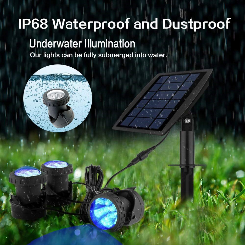 RGB Solar Powered LED Submarine Light Underwater P... – Grandado