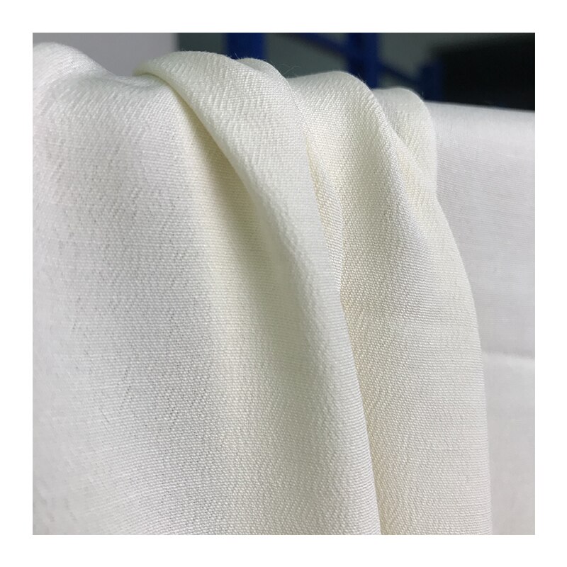 Light yellow rayon double crepe artificial silk fa... – Grandado