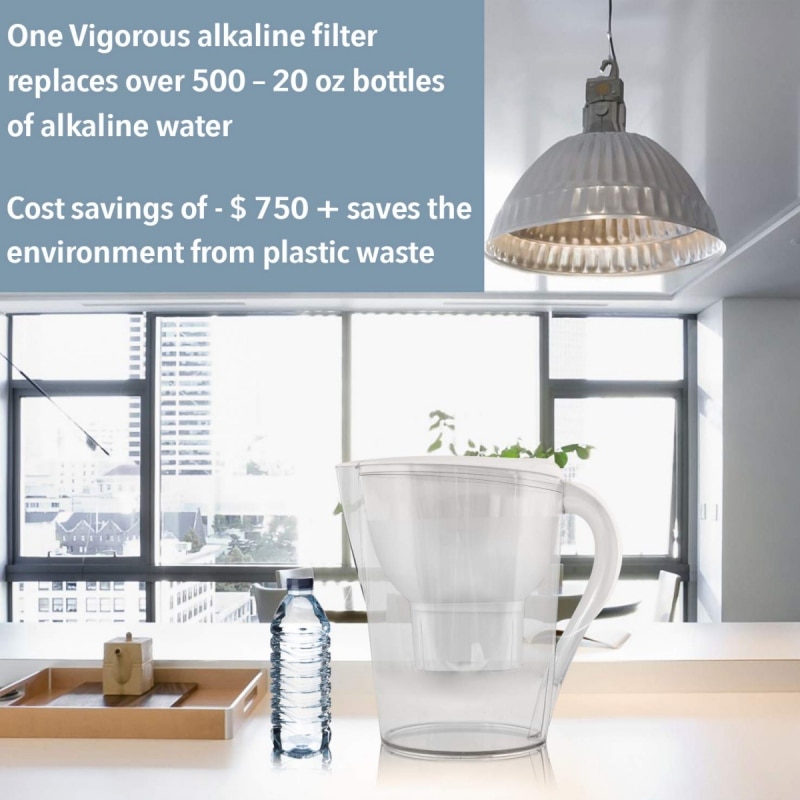 Hushållsaktiverat kol alkaliskt vattenfilter kanna... – Grandado