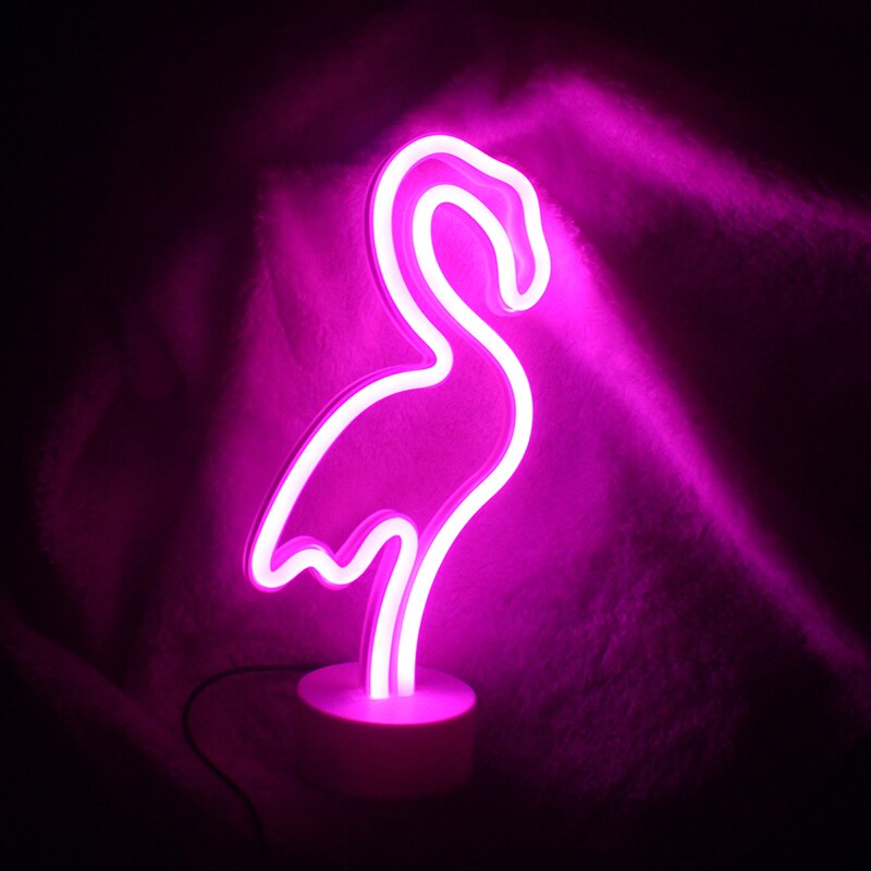Wanxing Led Neon Sign Flamingo Usb Batterij Vorm N... – Vicedeal
