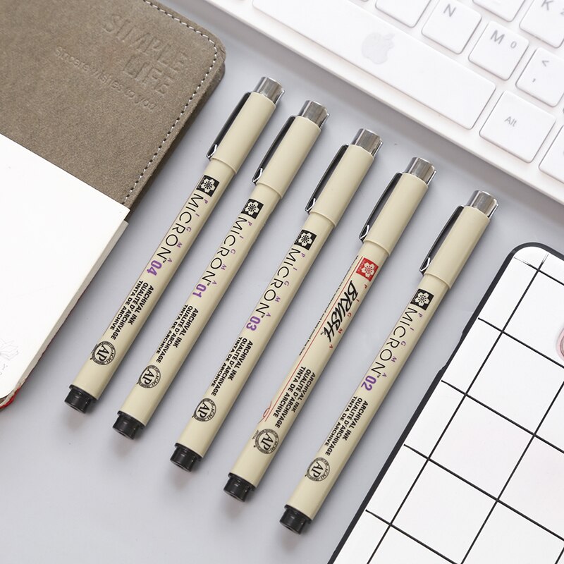 7 pcs Sakura Micron pigma pen set Fine tip liner d... – Grandado