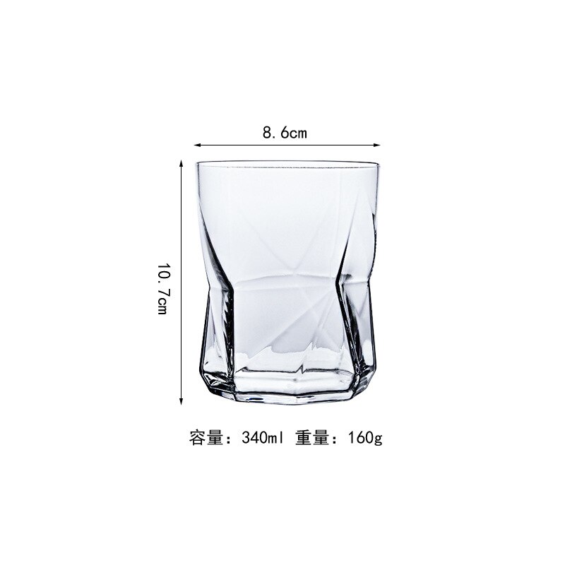 Nordic minimalist geometric cup home glass water g... – Grandado