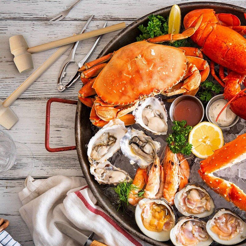 20 Pieces Wooden Crab Mallet Seafood Shellfish Woo... – Grandado