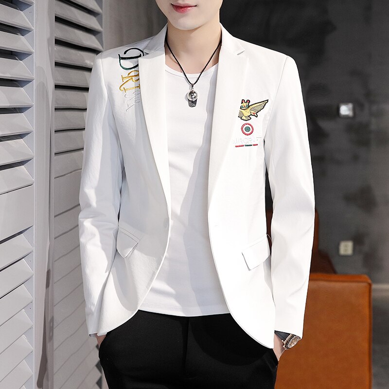 Heren zakelijke casual blazers jassen zwart blauw ... – Vicedeal