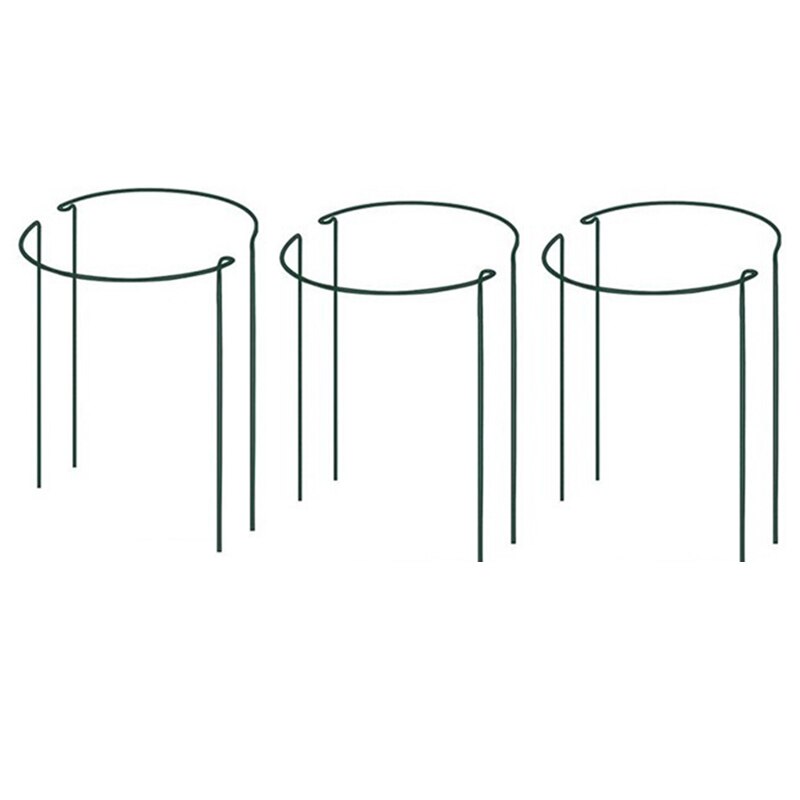 6 Pcs Half Round Garden Plant Support Ring Hoop Me... – Grandado