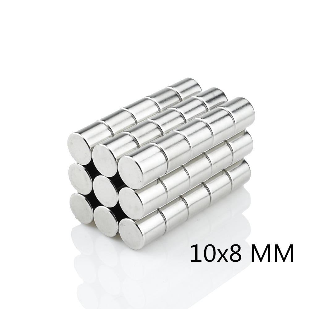 10 stk 10 x 8 mm super stærk neodym magnet n52 sk... – Vicedeal