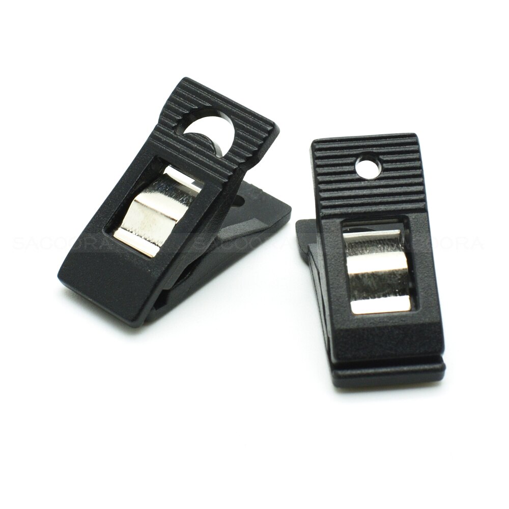 Hole Plastic ID Card Name Tag Holder Badge Clip Bl... – Vicedeal