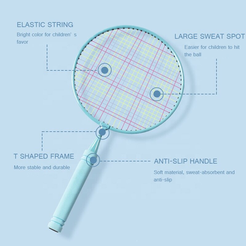 2pcs Children Badminton Rackets Set Family Playing... – Vicedeal