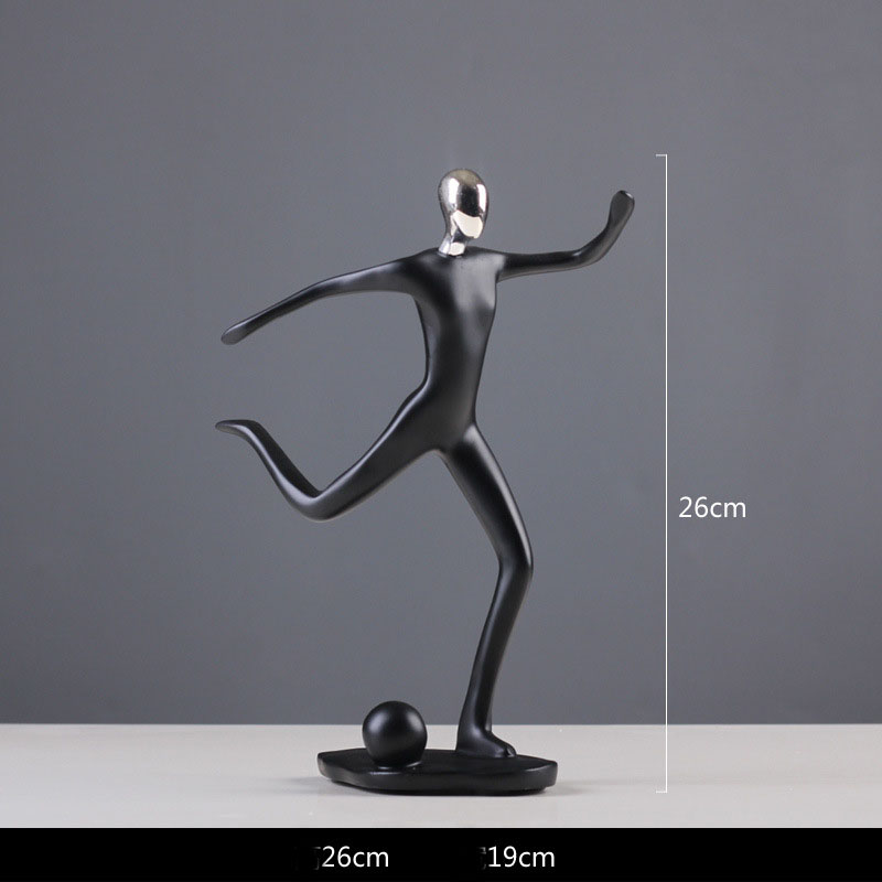 Modern abstract black Human sculpture statue resin... – Grandado