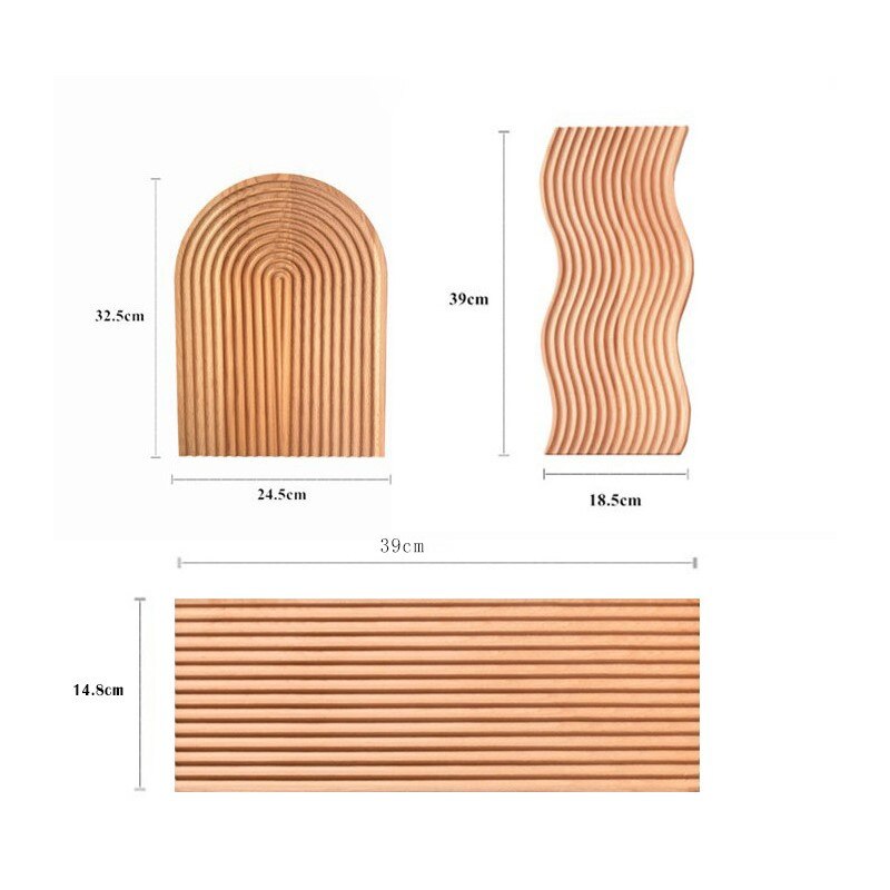 Wooden Nordic Style Water Ripple Chopping Block Ho... – Grandado