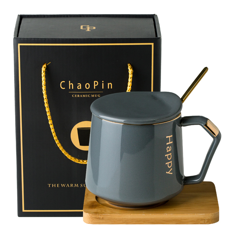 Luxury Gold Rim Ceramic Office Coffee Milk Tea Mug... – Grandado