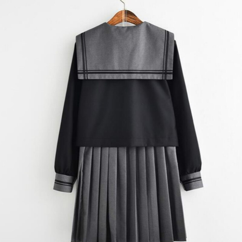 Black JK Uniform Autumn Long Sleeve Japanese Schoo... – Vicedeal