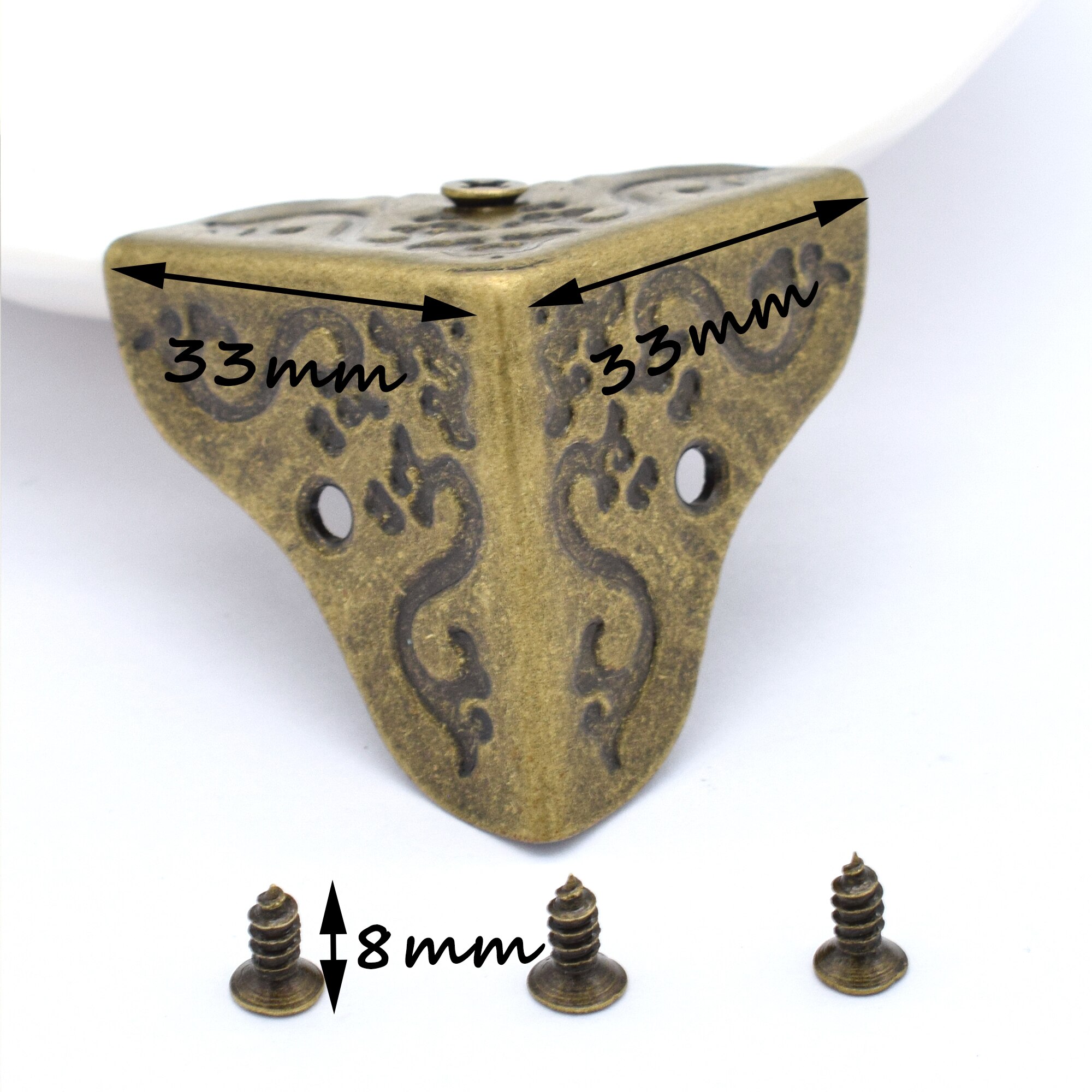 Metal Vintage Box Corner Wrap Angle Protector Jewe... – Grandado