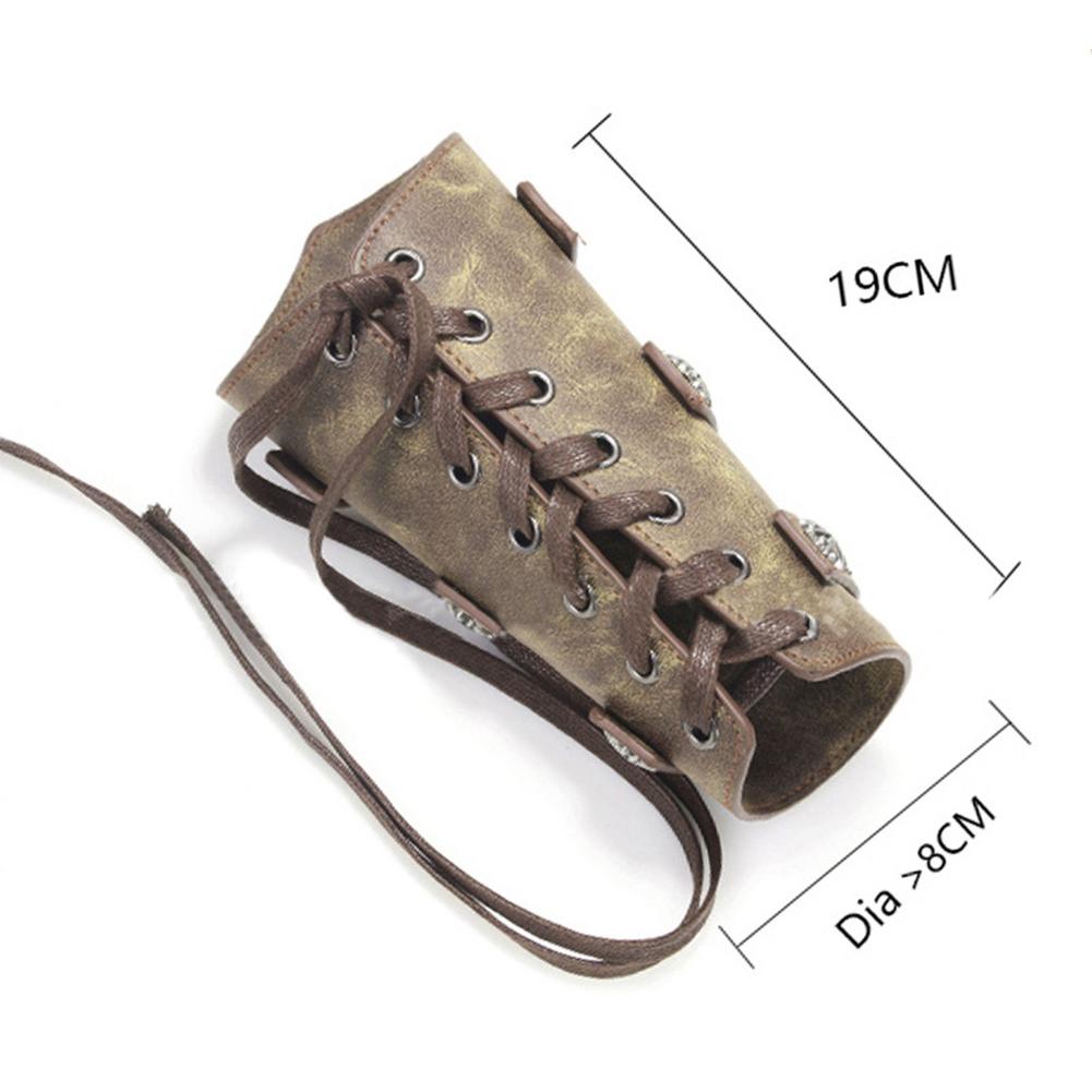 Faux Leather Wide Bracers Medieval Retro Arm Guard... – Grandado