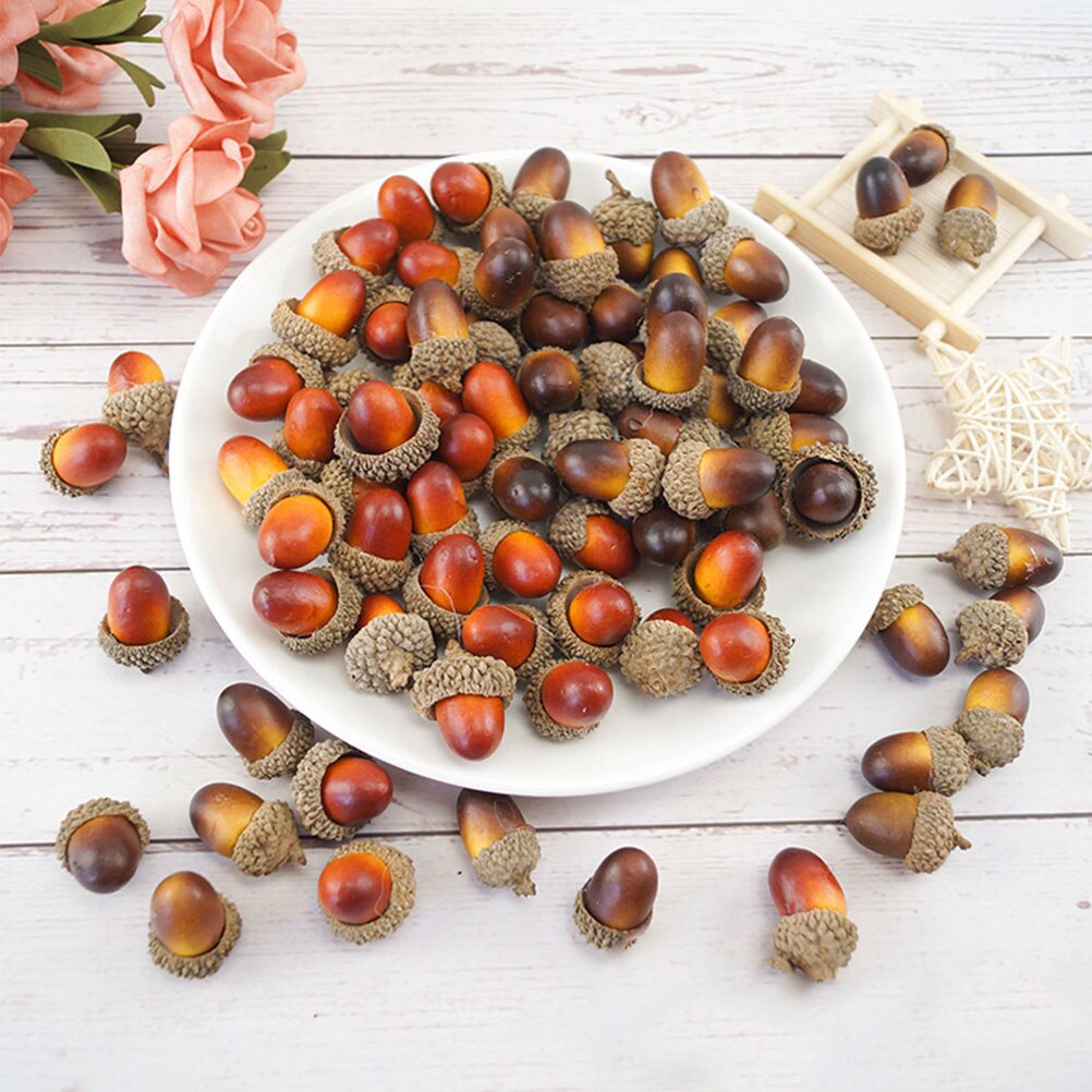 100pcs/lot Artificial Mini Acorn Fruits Oak Foam N... – Vicedeal