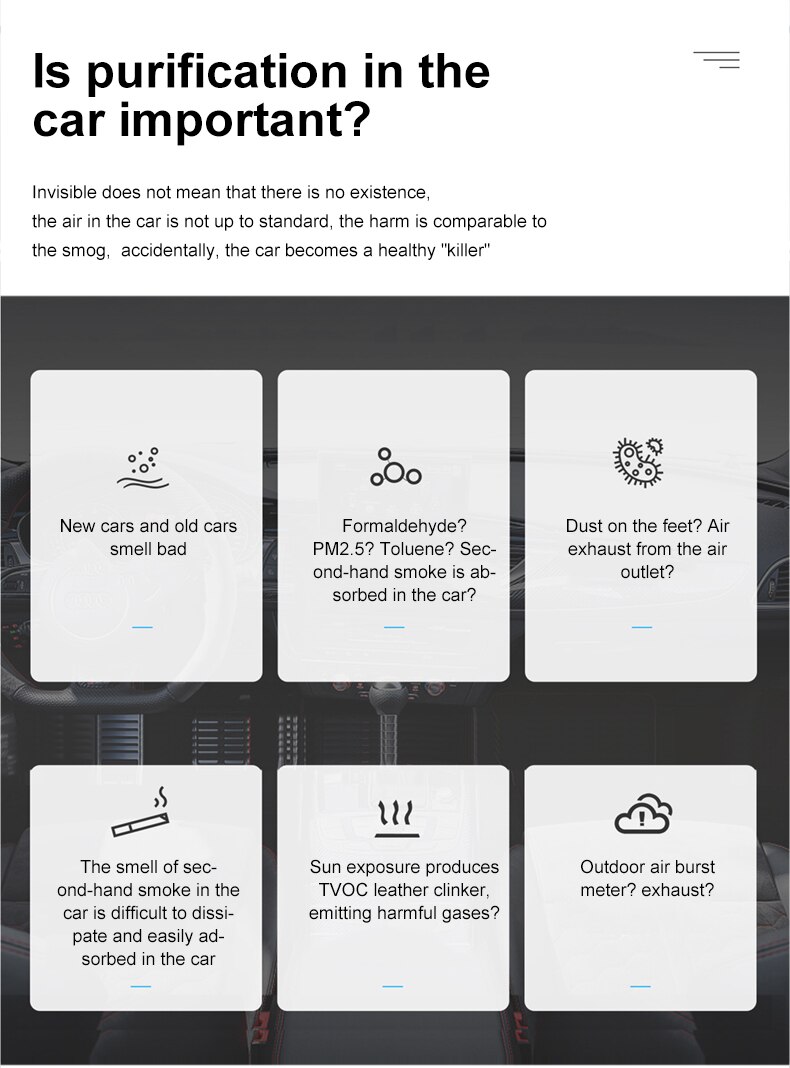 Car Air Purifier Filter Anion Car Air Freshener Ge... – Grandado