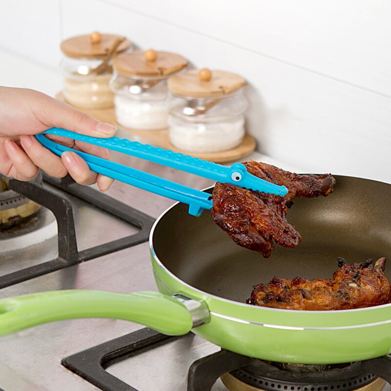 1PC Hanging Crocodile Plastic Food Bread Tong Vege... – Grandado