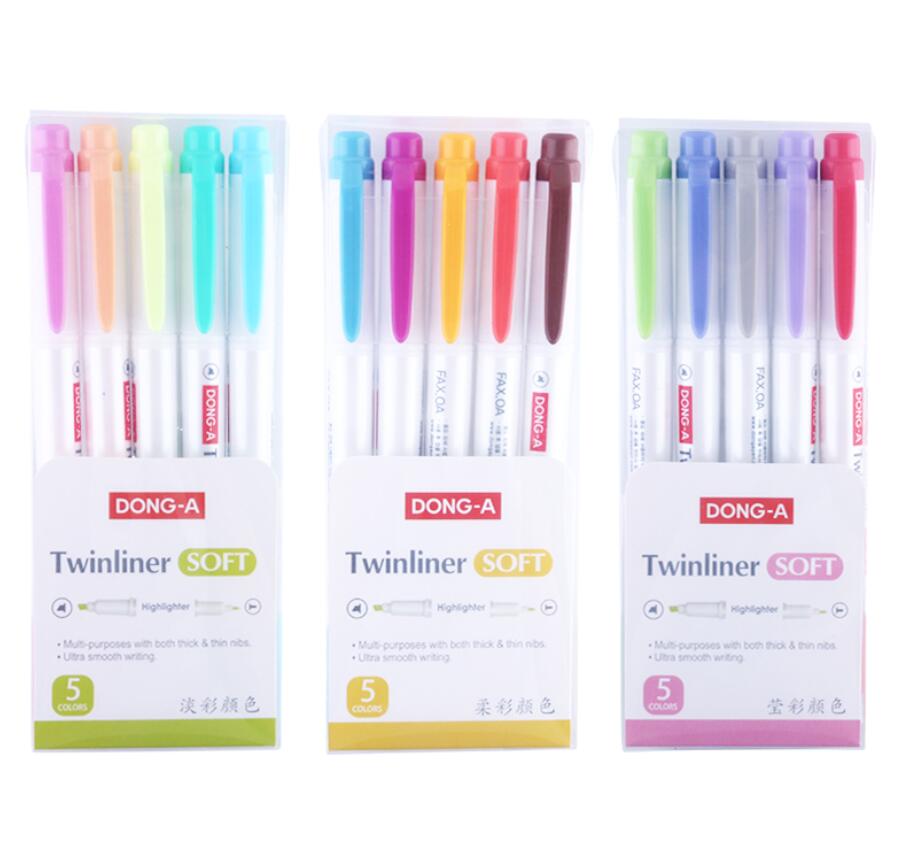 5pcs /set Fluorescent pen Highlighter pen marker P... – Grandado