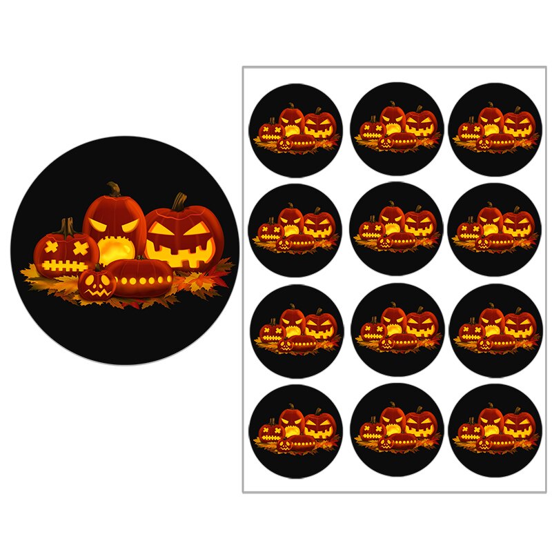Halloween Pumpkin Ghost Stickers Packaging Sealing... – Grandado