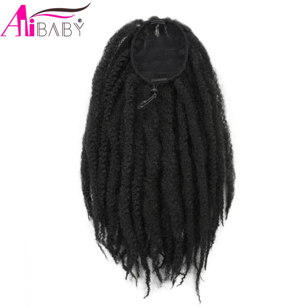 Afro Puff Marley Braids Hairpiece Afro Kinky Strai... – Vicedeal