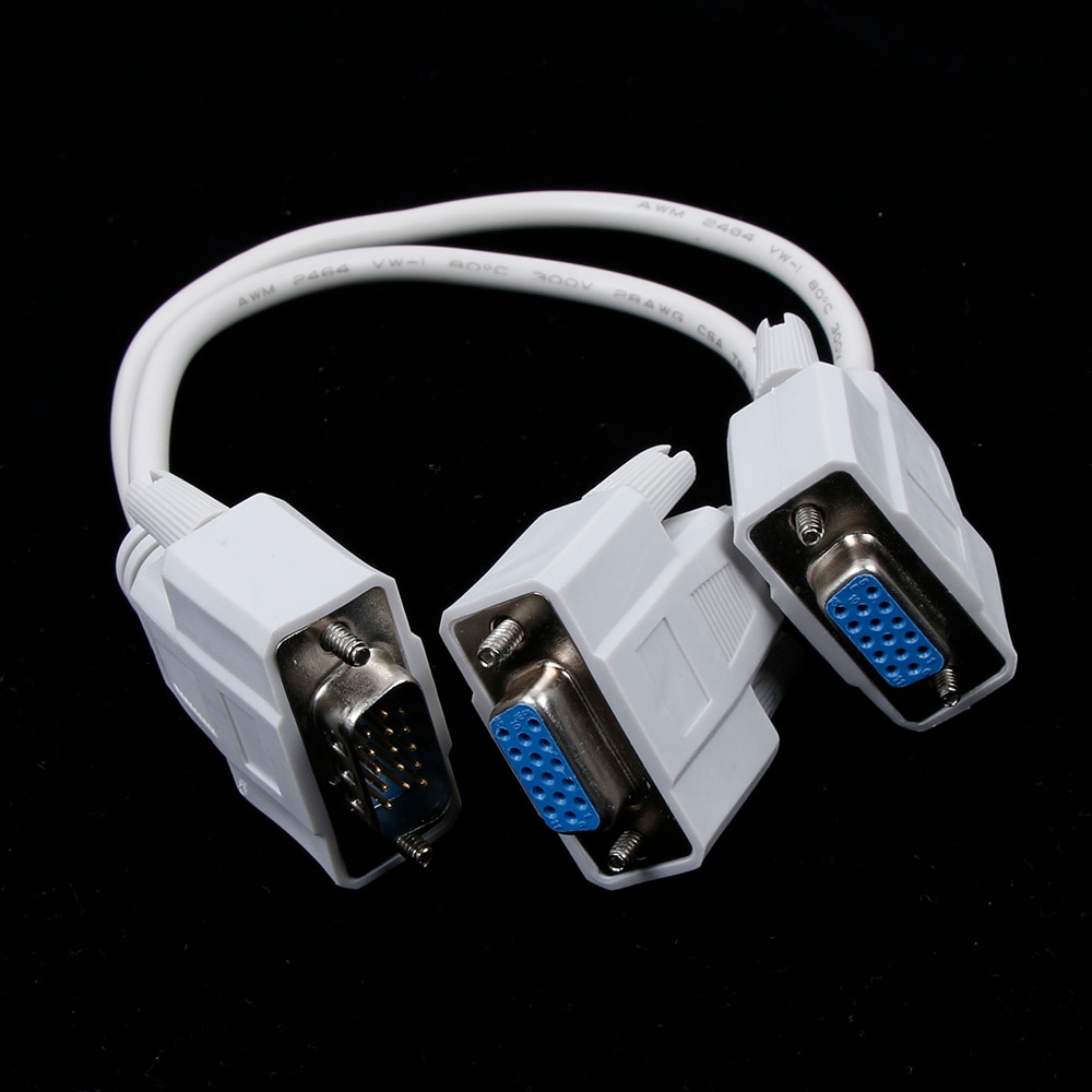 VGA SVGA Y Splitter monitor video data Cable 1 to ... – Grandado