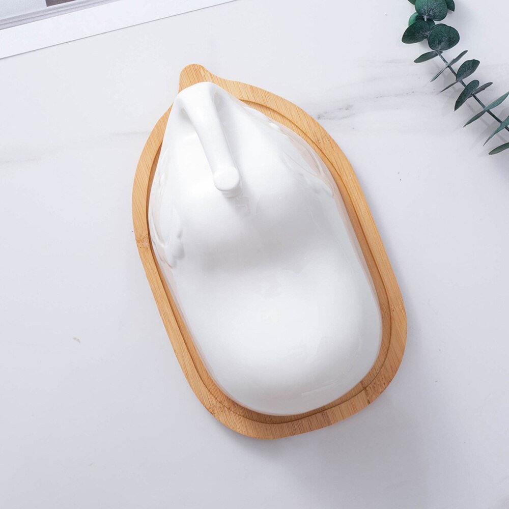 Elephant Shape Butter Dish with Ceramic Lid Simple... – Grandado