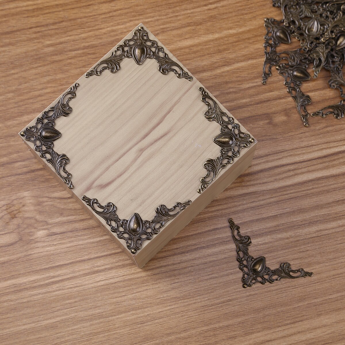 Wooden Jewelry Box Corner Brackets Decorations Vin... – Vicedeal