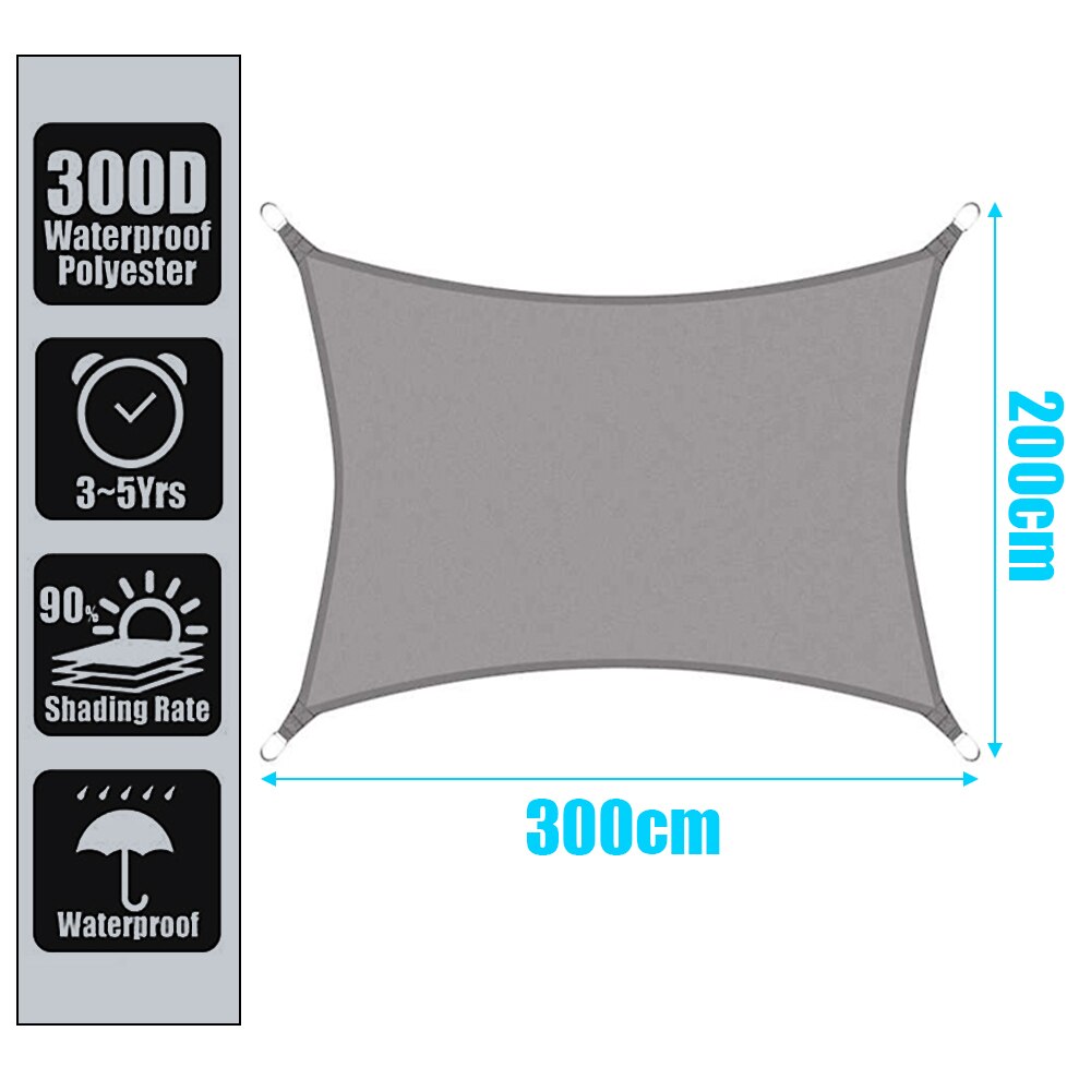 300D Sun-Shelter Waterproof Polyester Outdoor Rect... – Grandado