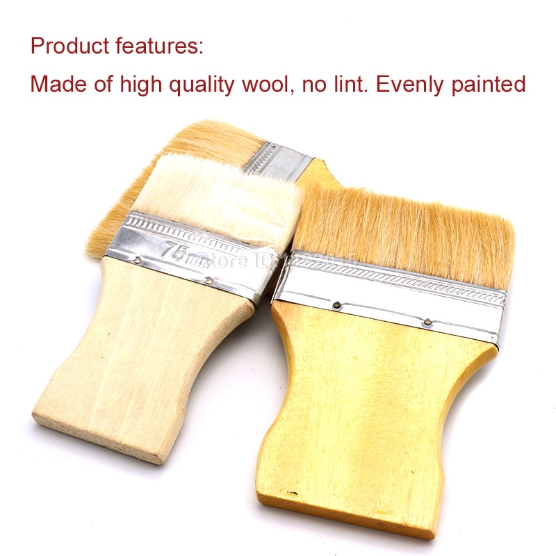 Wide Rectangular Khaki Bamboo Handle White Faux Wo... – Grandado