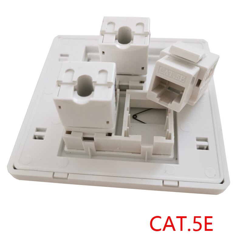 3 Port Cat6 Ethernet Panel de pared CAT.6 5E RJ45 ... – Grandado