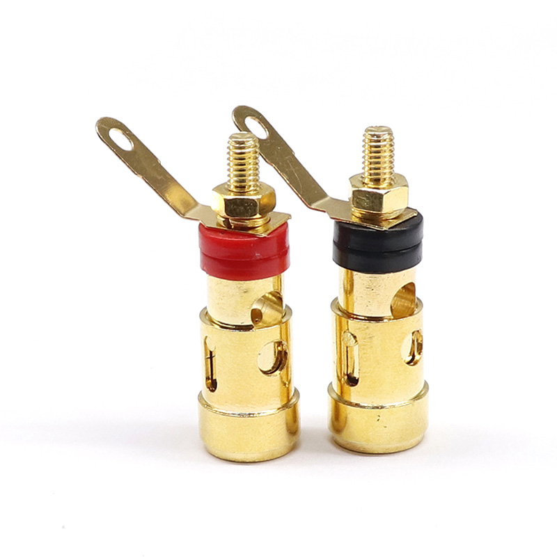 2pcs/1pairs Gold-plated push-type small spring ter... – Vicedeal
