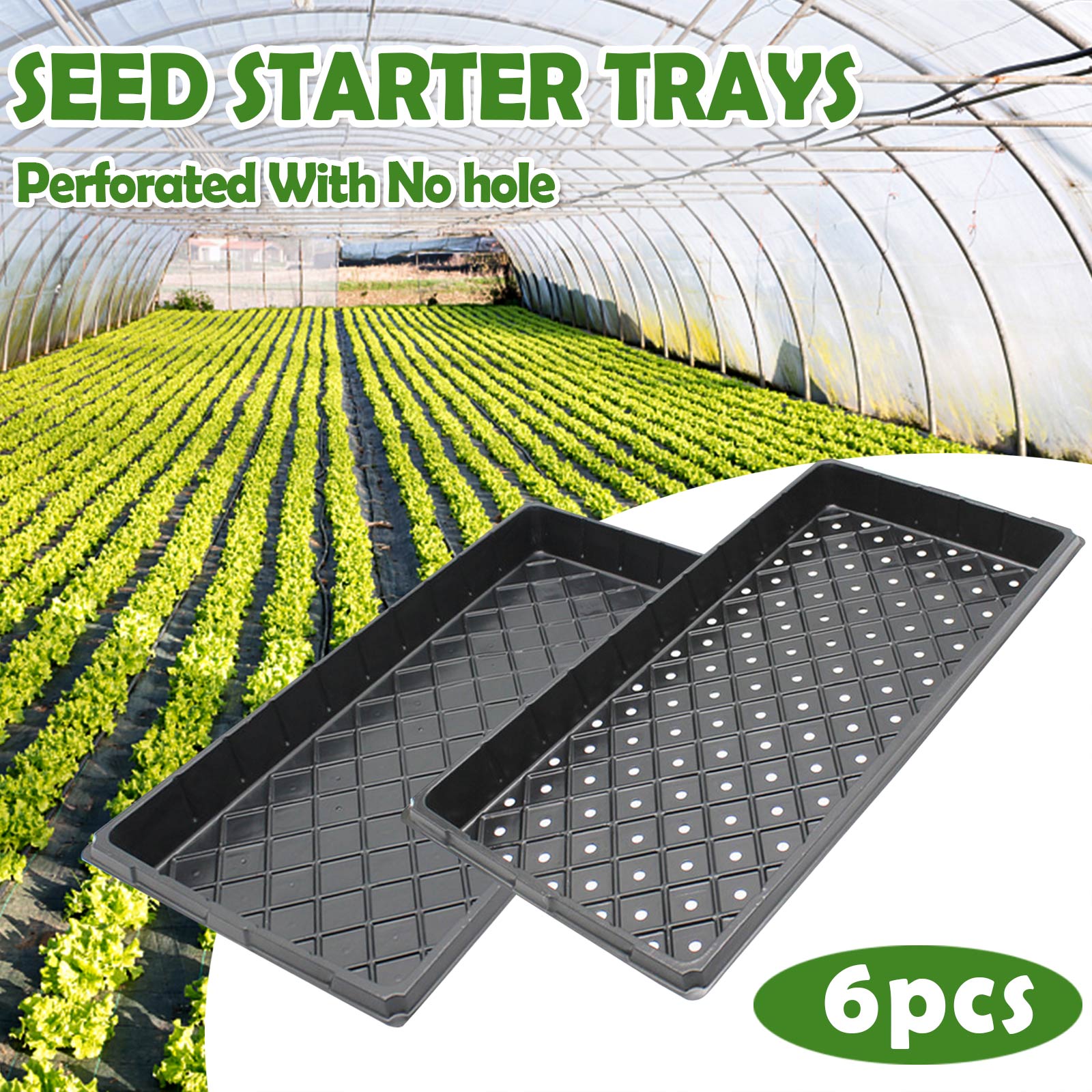 6pcs Plastic Plant Growing Trays Seed Tray Seedlin... – Grandado