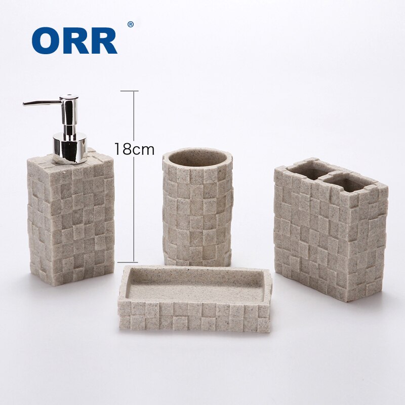 Bathroom four set sanitary supplies ware Cups toot... – Grandado